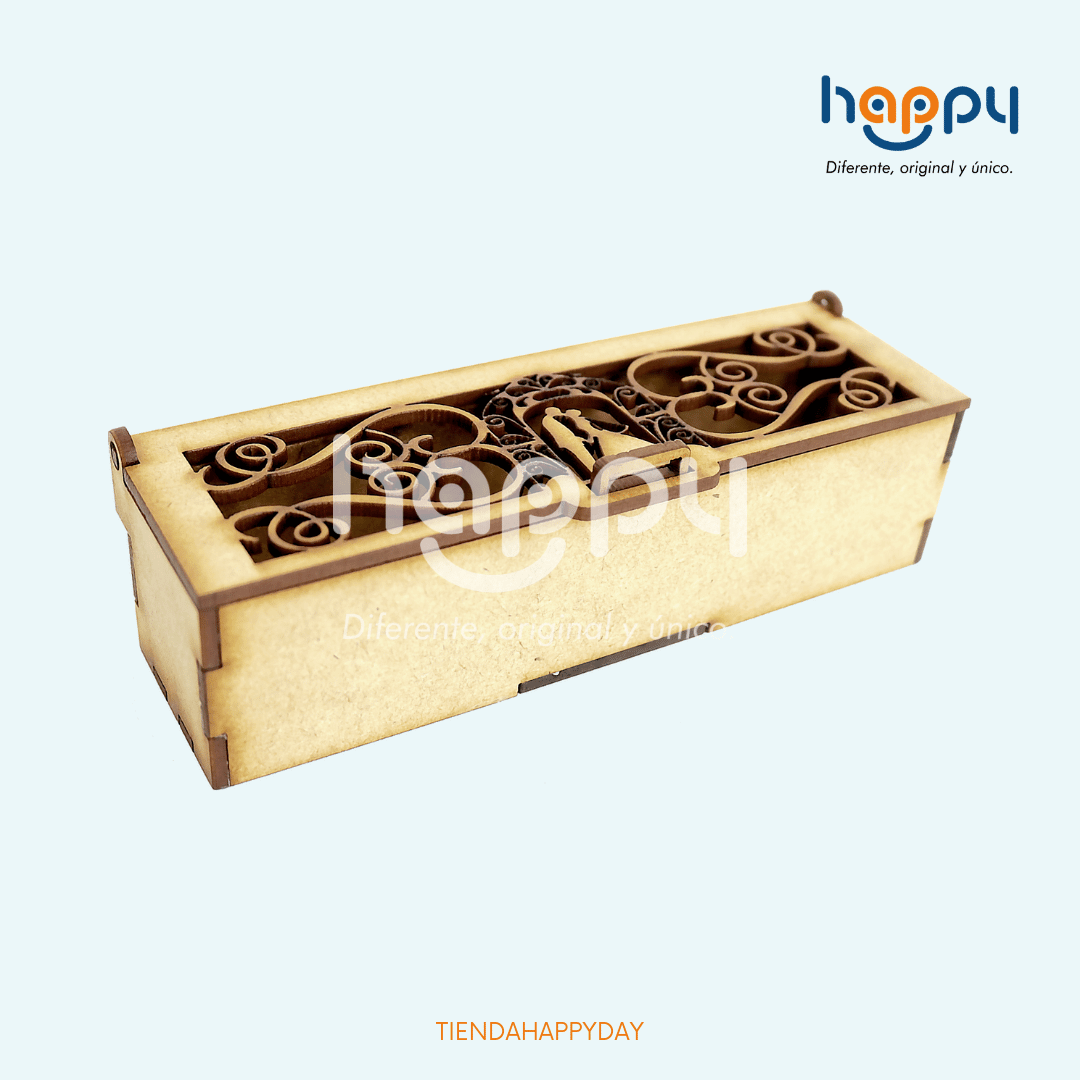 Caja porta invitaciones - Productos de madera MDF - Happy day
